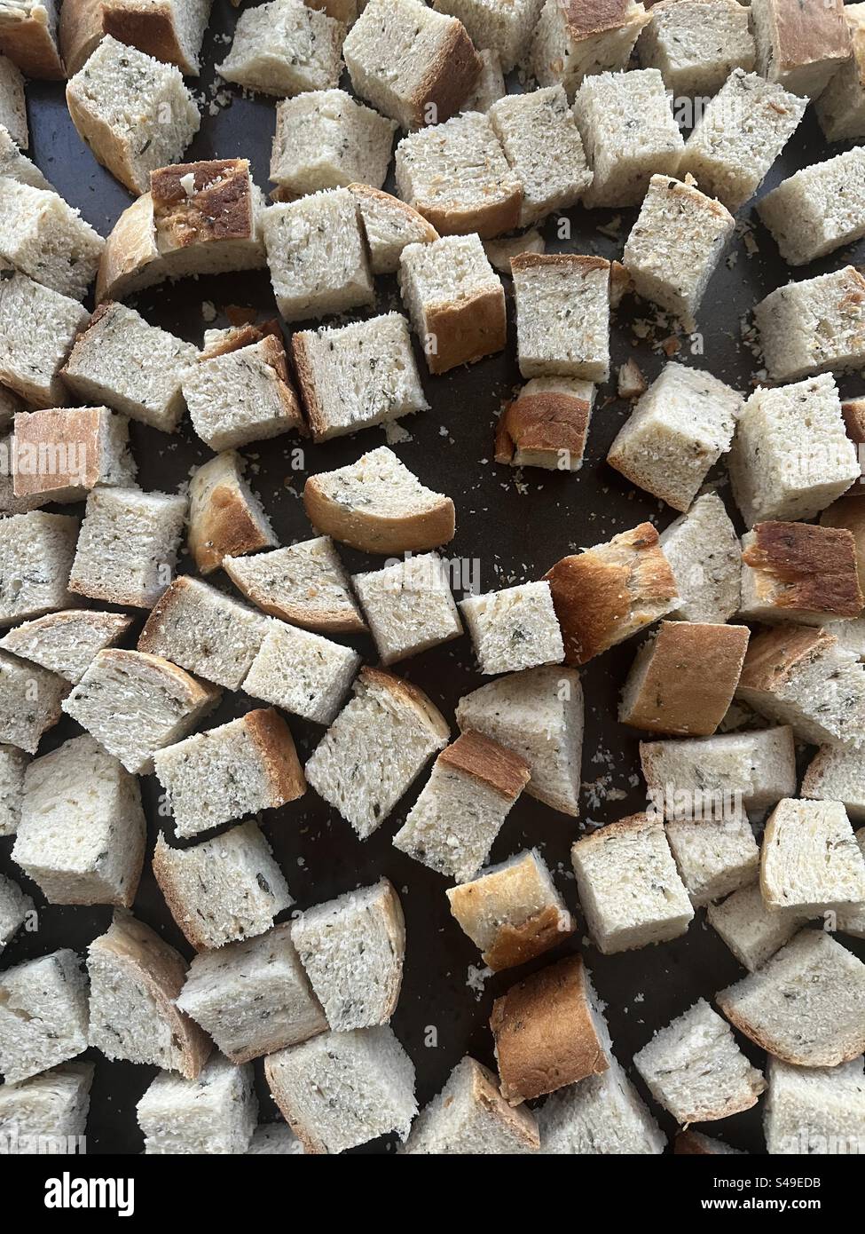 Cubes of bread hi-res stock photography and images - Alamy