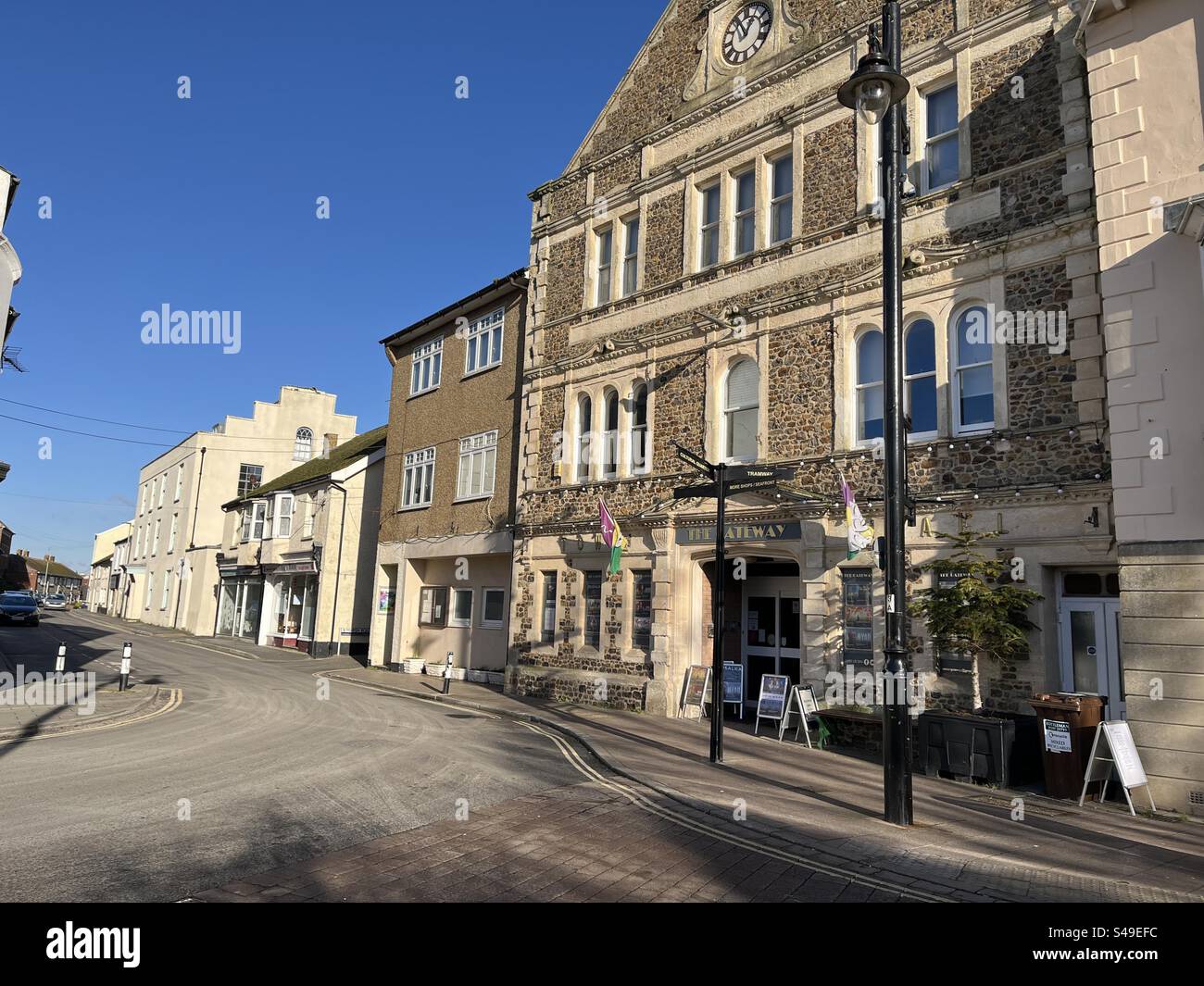 Seaton Town Centre in Devon Stock Photo - Alamy