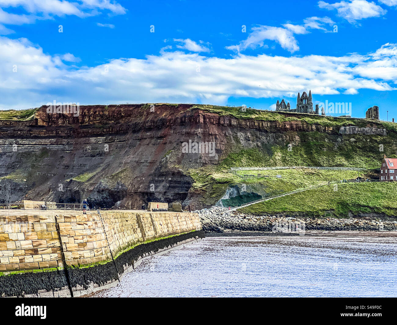 Scenic view whitby pier hi-res stock photography and images - Alamy