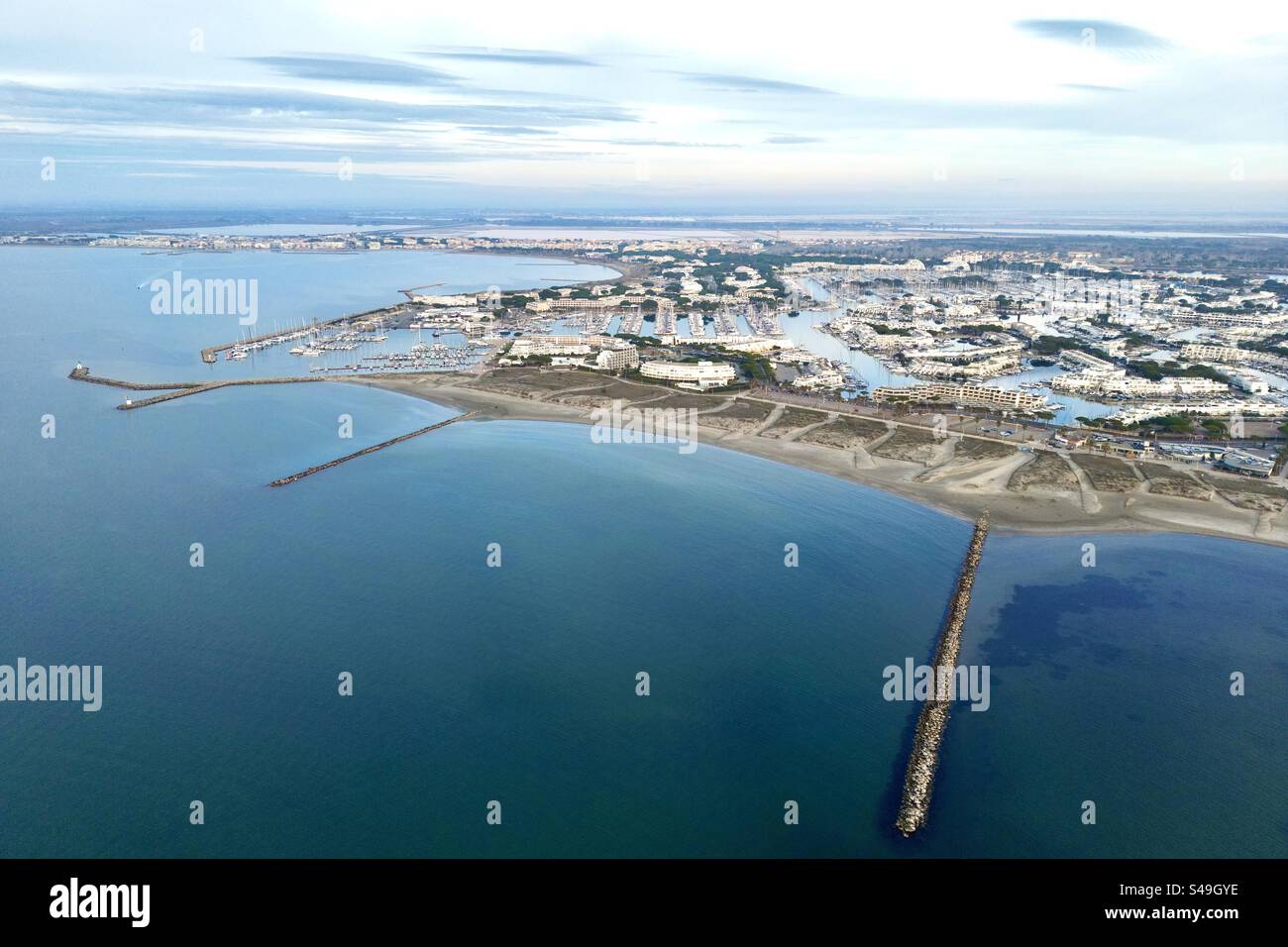Aerial shot beach ocean port hi-res stock photography and images - Alamy