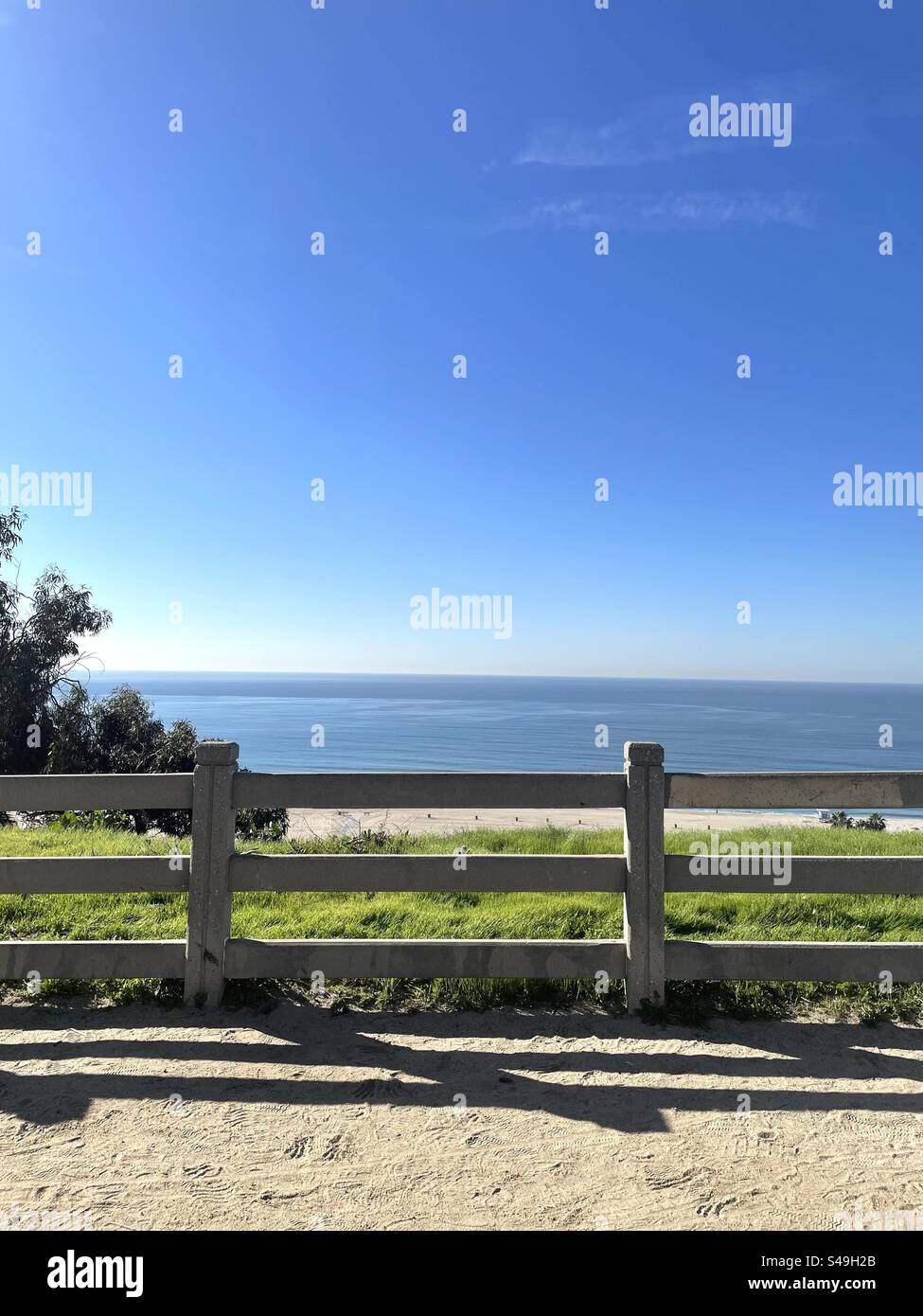 Path along Pacifica ocean Stock Photo - Alamy