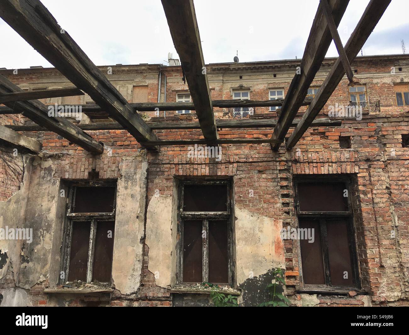ruins of a house on the roof Stock Photo - Alamy