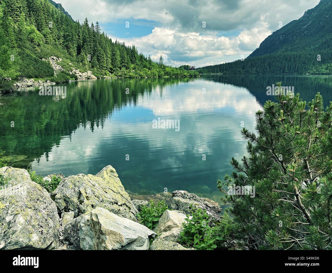 Lake Morskie Oko in the Polish Tatra Mountains Stock Photo - Alamy