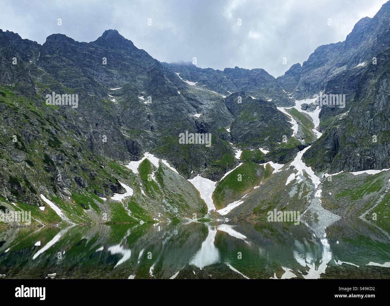 Black Lake below Mount Rysy Stock Photo - Alamy