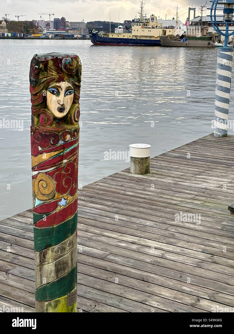 Artwork by Torsten Jurell at Eriksberg on the island of Hisingen ...