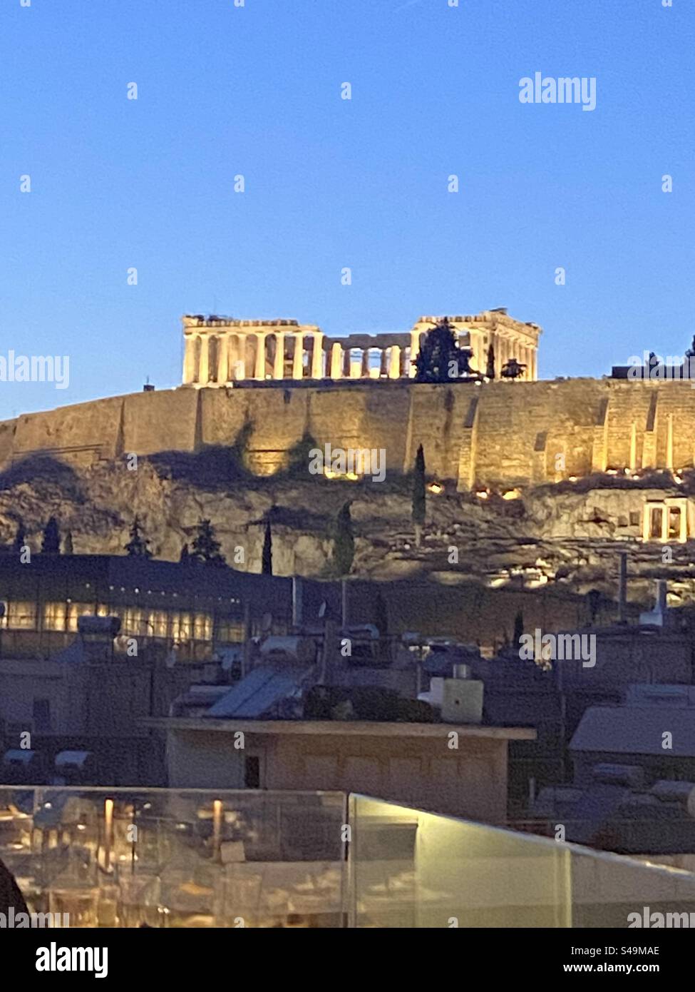 The Parthenon at dusk Stock Photo - Alamy