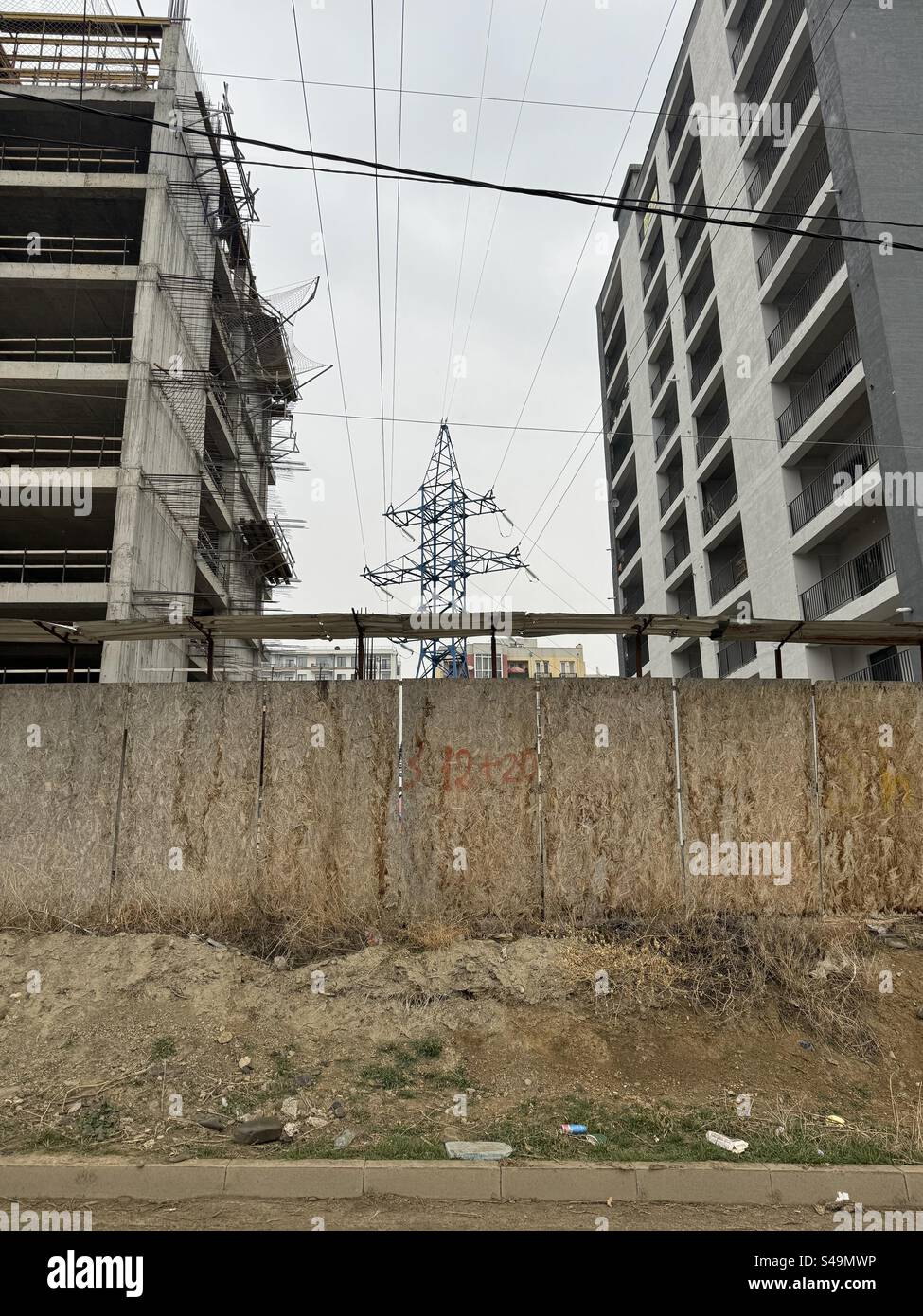 High voltage trans between houses hi-res stock photography and images ...