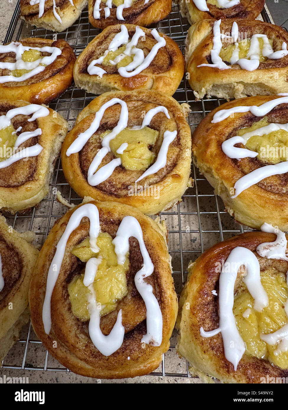 Norwegian sonboller, skoleboller, sun buns, or sunshine buns are made ...
