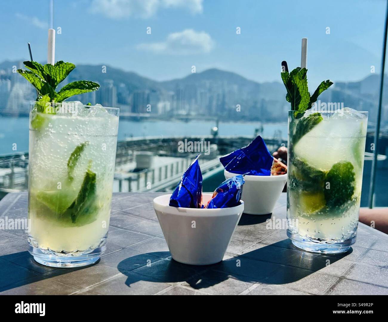 Icy Mojito cocktail by the pool of the Icon hotel in Kowloon, Hong Kong ...