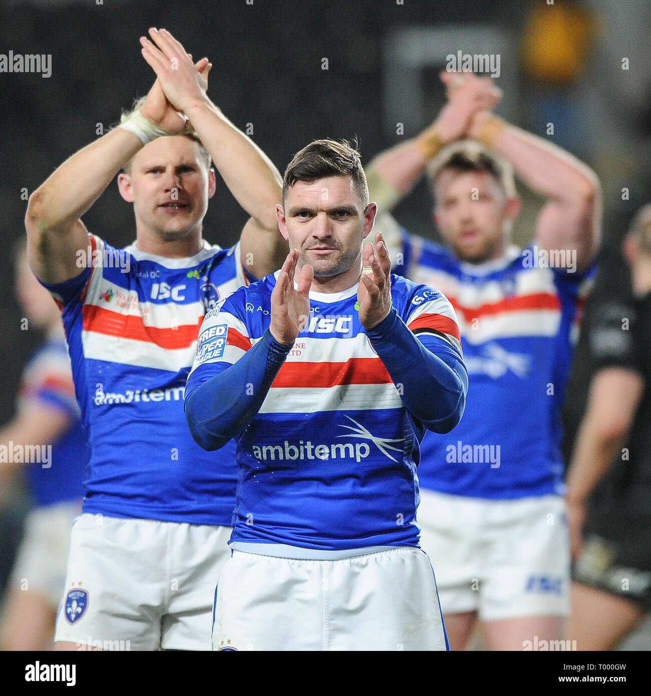 Hull, UK. , . 15 March 2019. KCOM Stadium, Hull, England; Rugby League ...