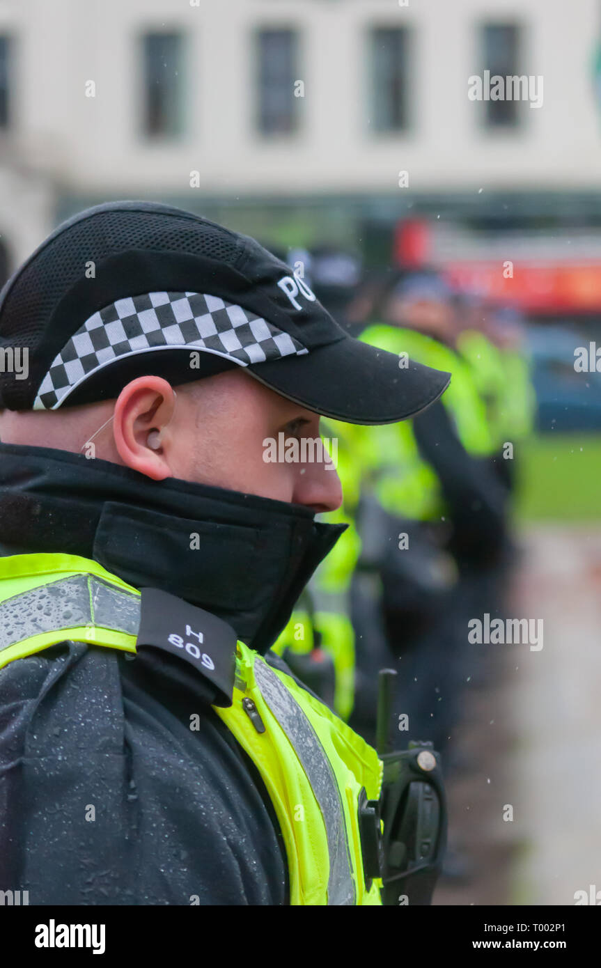 Glasgow, Scotland, UK. 16th March, 2019: Officers from Police Scotland ...