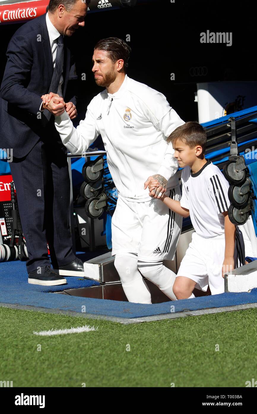 Santiago Bernabeu stadium, Madrid, Spain. 16th March 2019. Soccer match ...