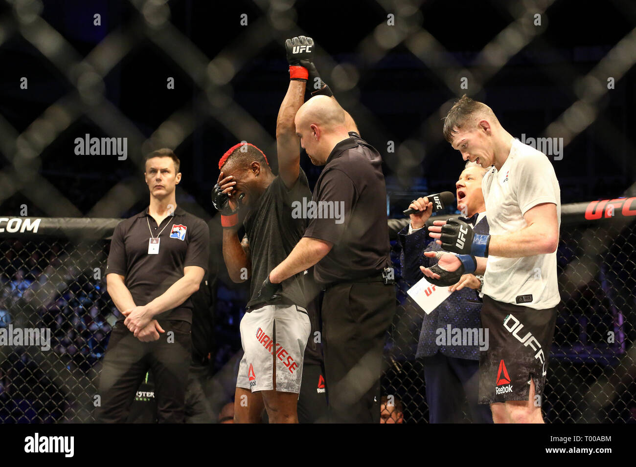 London, UK. 16th March 2019. Marc Diakiese (Red Corner) defeats Joe ...