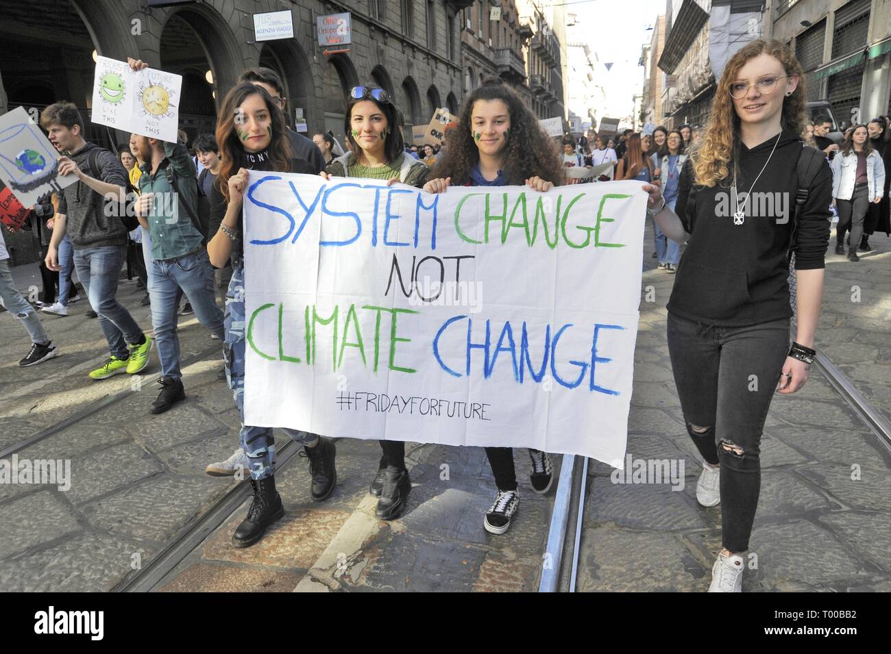 Milan (Italy),15 March 2019, "Global Strike for Future" youth and ...