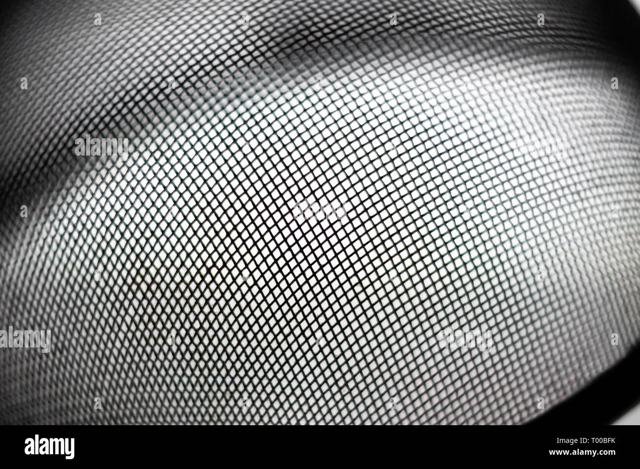 Detail of a metallic strainer forming and interesting geometric texture ...