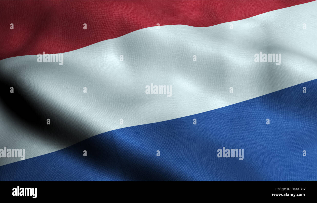Netherlands Waving Flag in 3D Stock Photo - Alamy