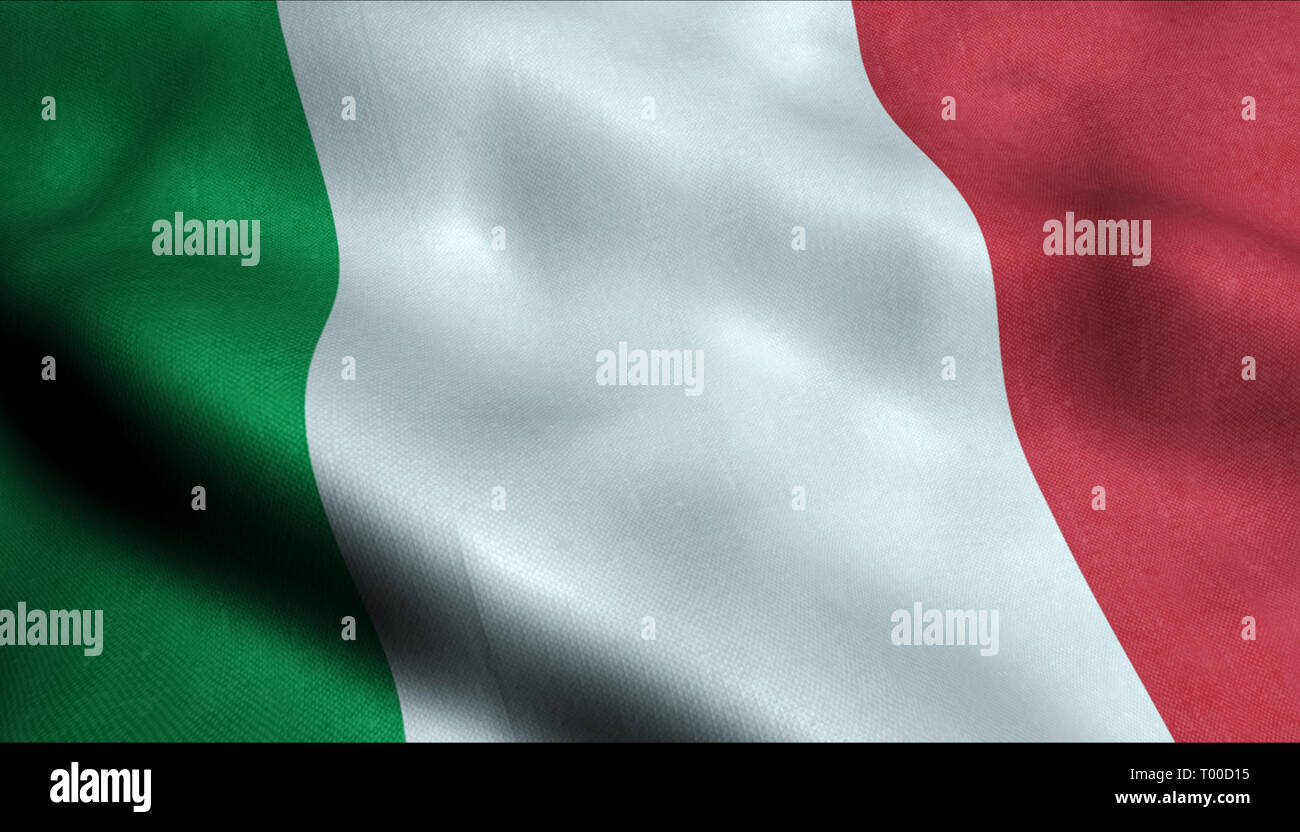 Italy Waving Flag in 3D Stock Photo - Alamy