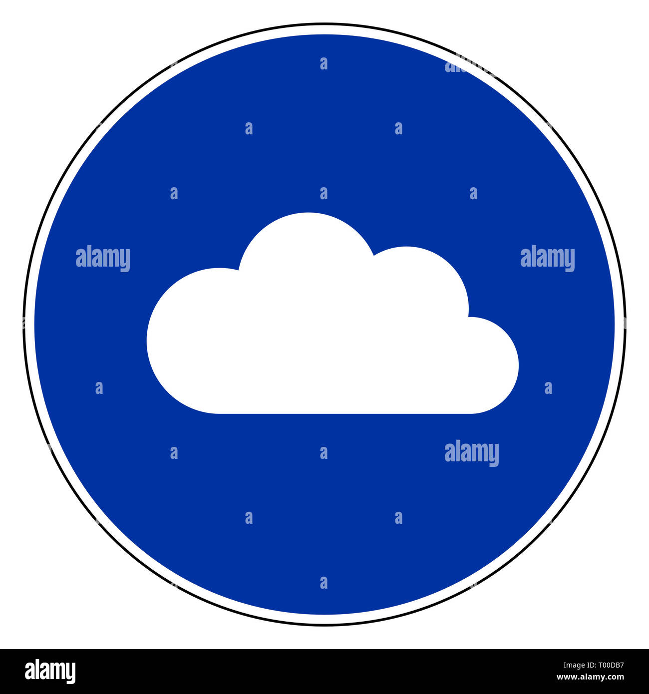 Cloud and blue sign Stock Photo - Alamy