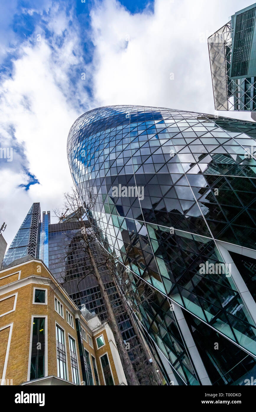 30 St Mary Axe (The Gherkin), 30 St Mary Axe, London EC3A Stock Photo ...