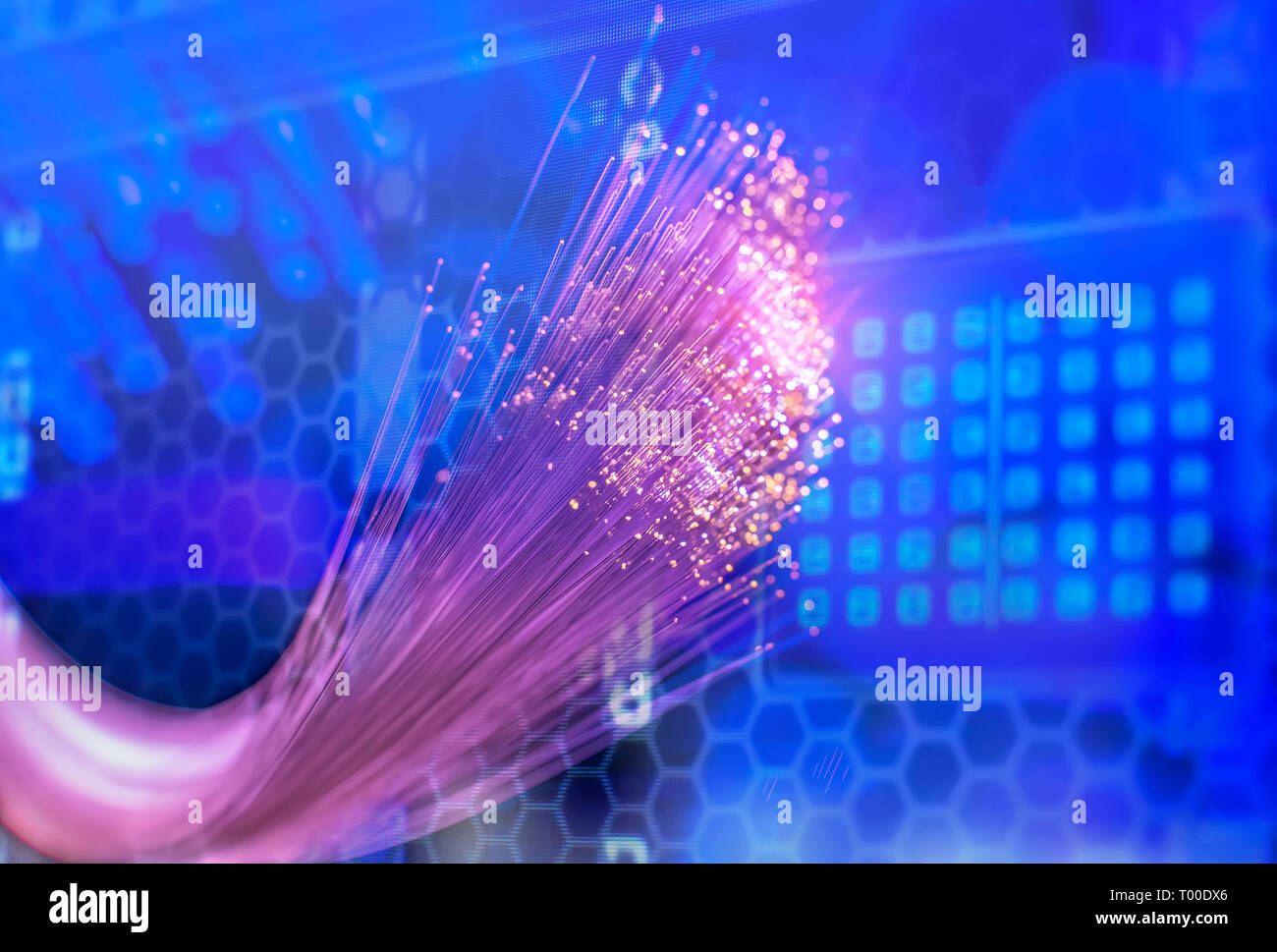 fiber optical network cable Stock Photo - Alamy