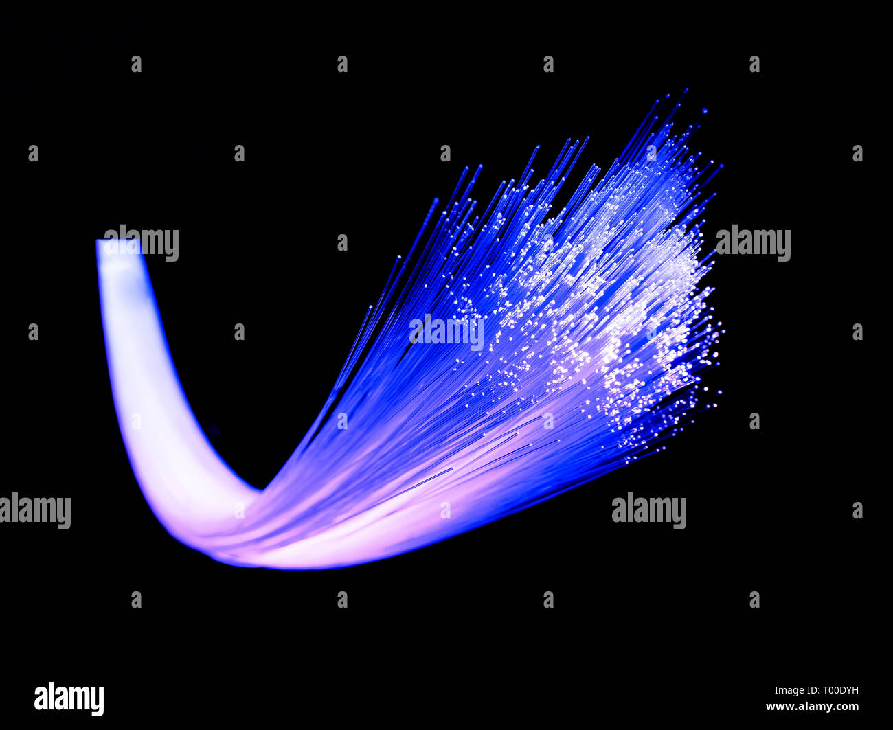 fiber optic showing data or internet communication concept Stock Photo ...