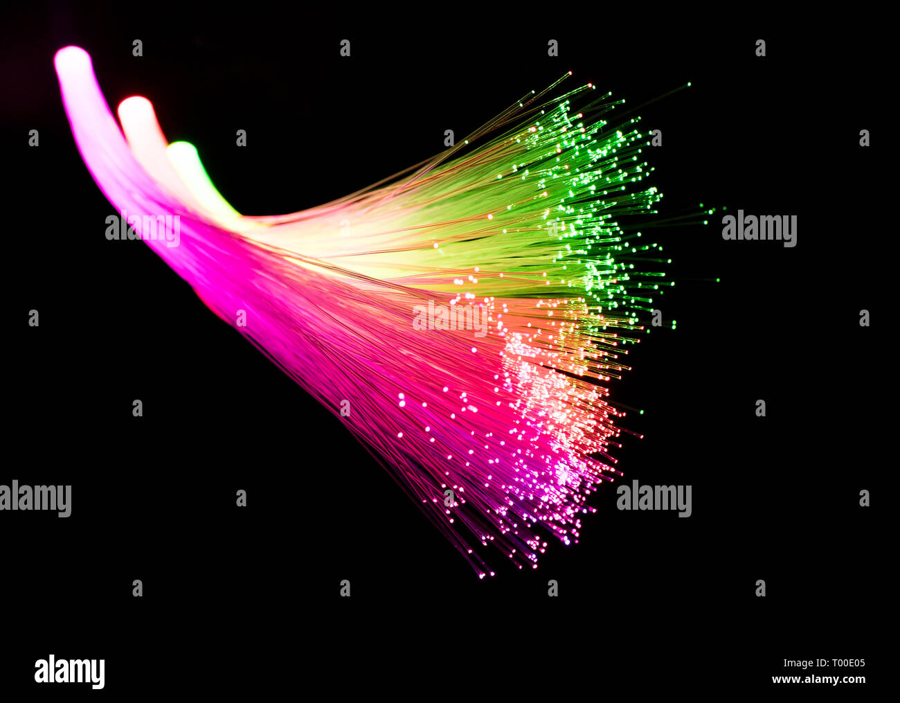 fiber optic showing data or internet communication concept Stock Photo ...