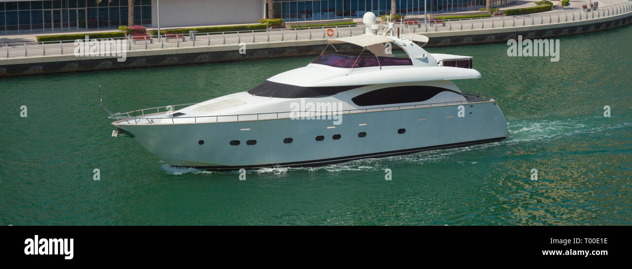 beautiful modern yacht in the water Stock Photo - Alamy