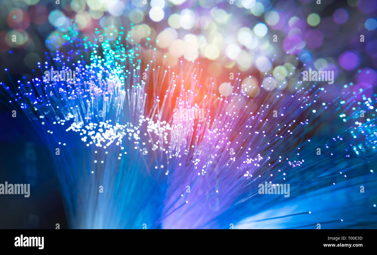 fiber optic showing data or internet communication concept Stock Photo ...