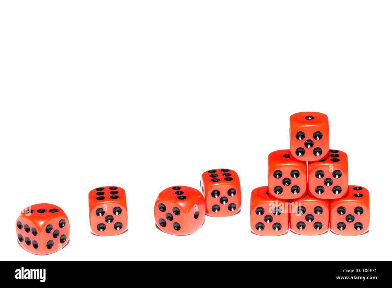 cubes for Board games on white background, dice Stock Photo - Alamy