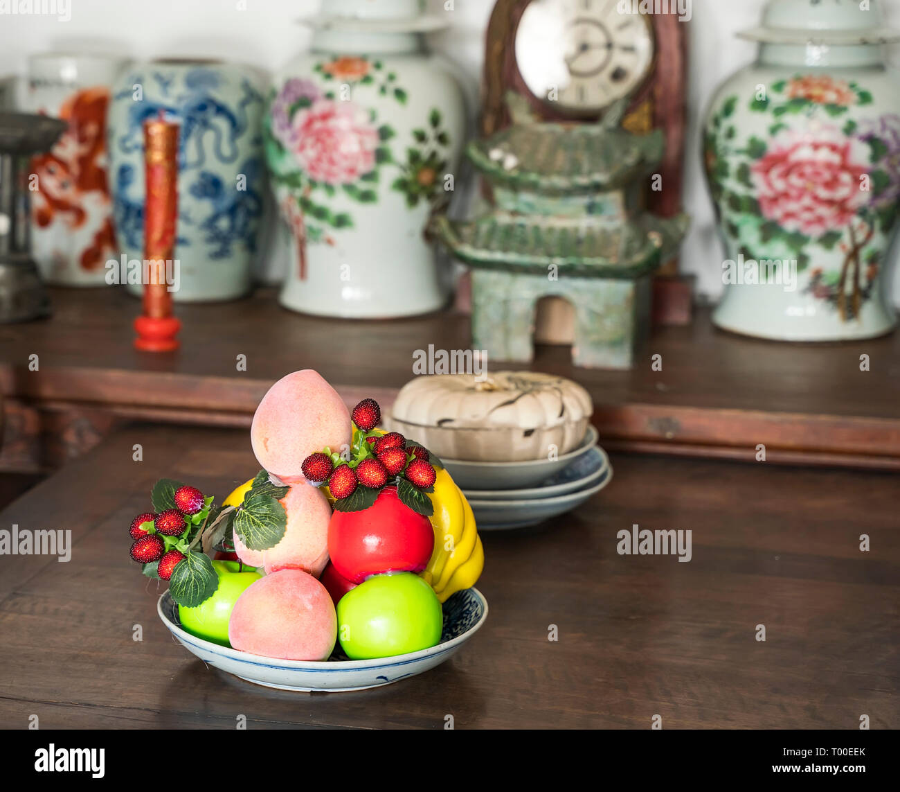 Traditional chinese setting in classic style on the table Stock Photo ...
