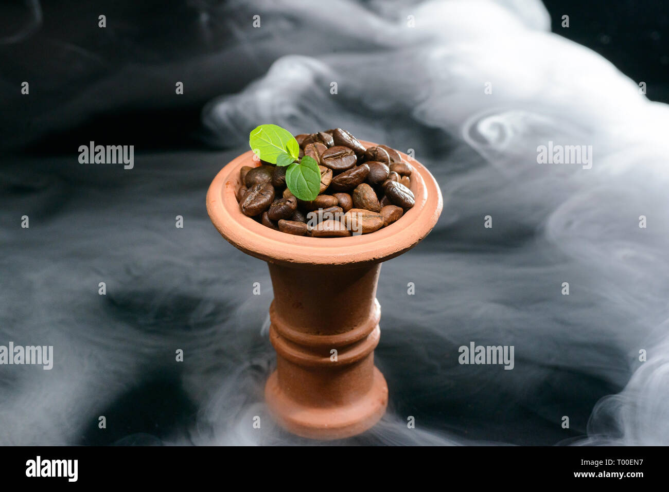 Coffee hookah smoke Stock Photo - Alamy