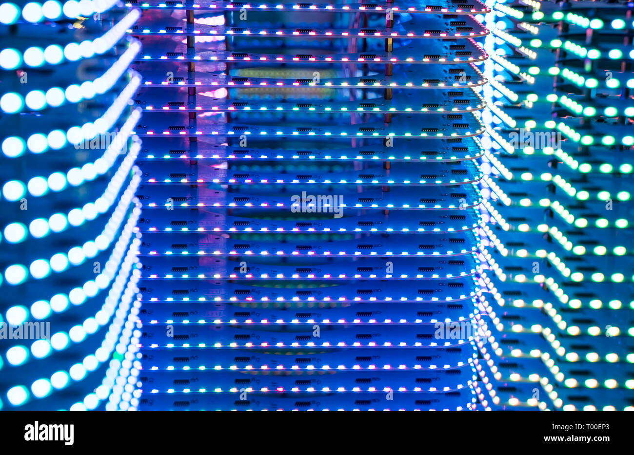 Abstract Led wall with LED lighting technology Stock Photo - Alamy
