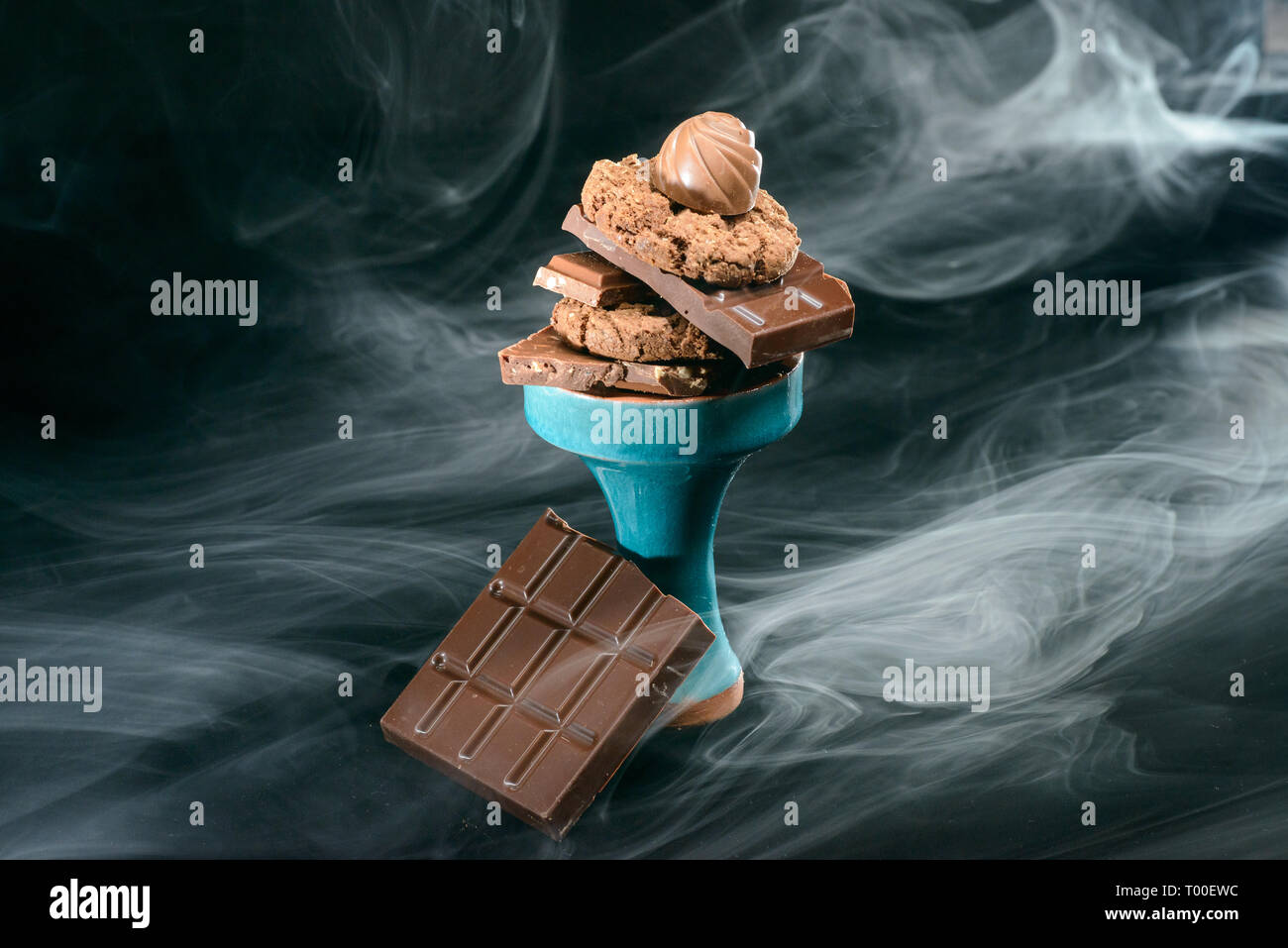 Chocolate hookah smoke Stock Photo - Alamy