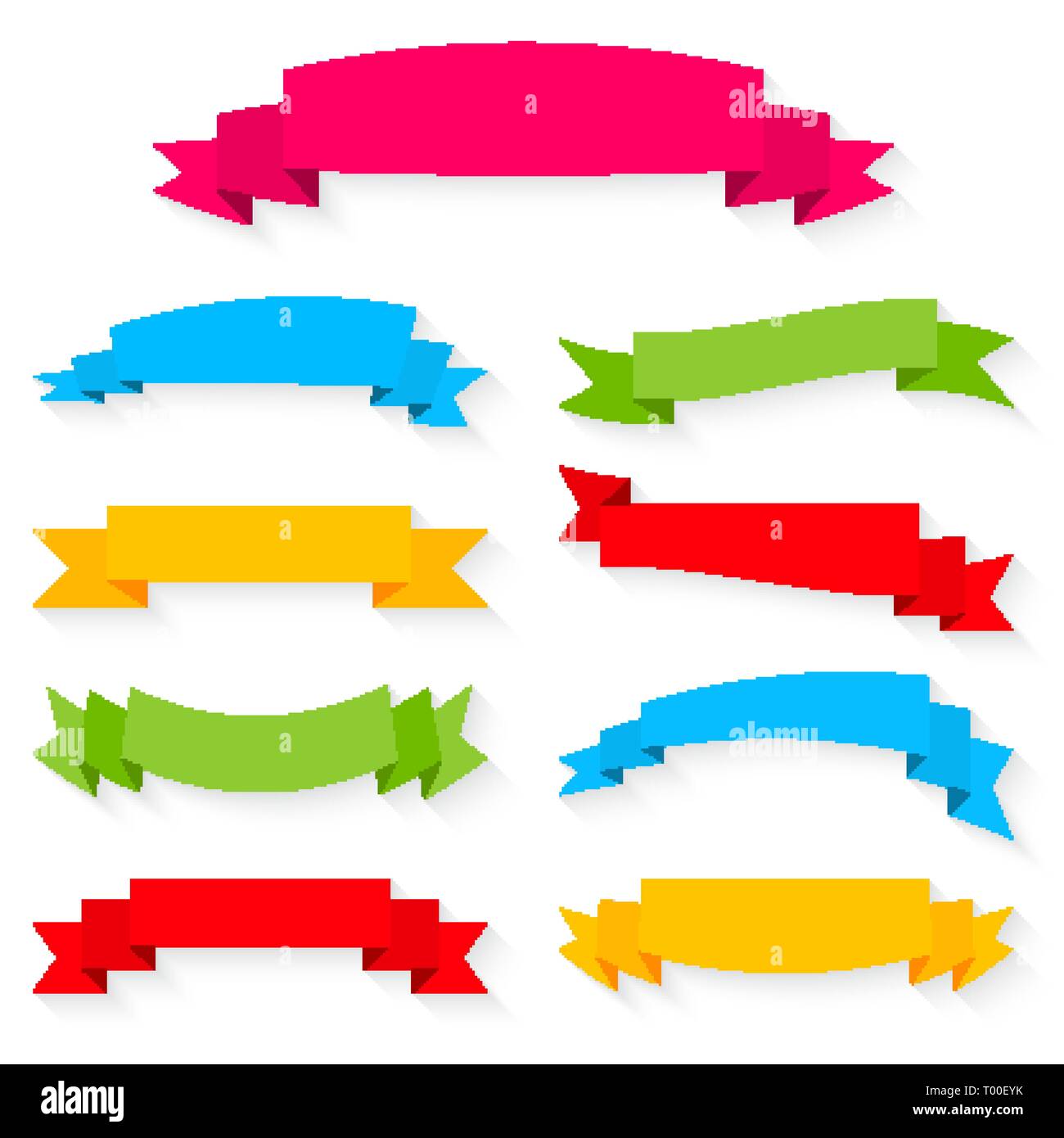 set of colorful ribbon banners vector Stock Vector Image & Art - Alamy