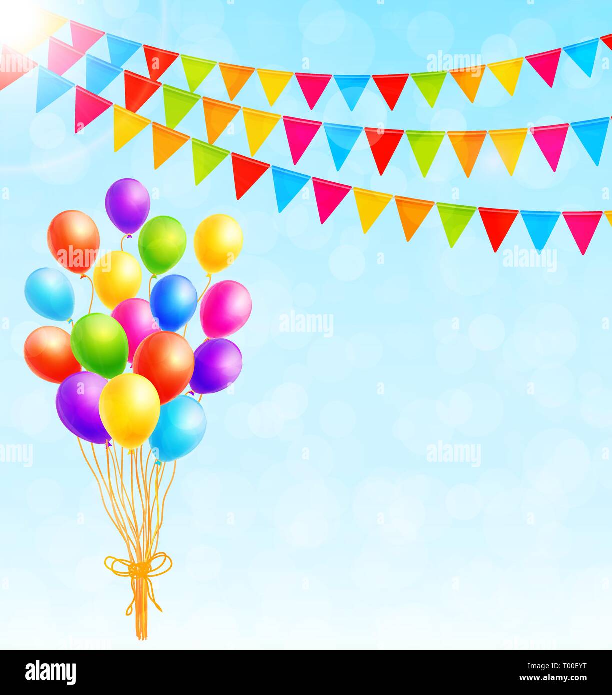Birthday flags vector vectors hi-res stock photography and images - Alamy