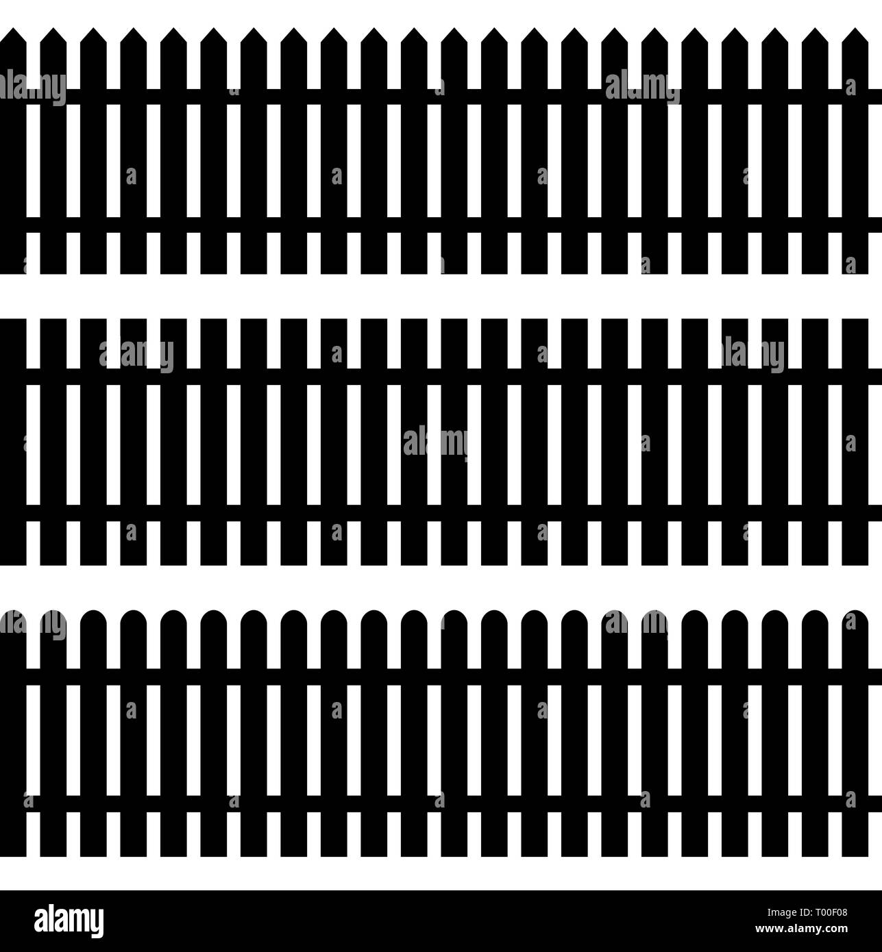 fence seamless borders vector set Stock Vector Image & Art - Alamy