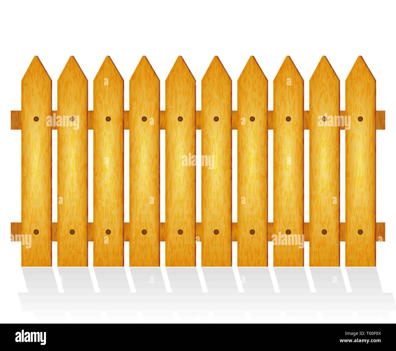 Wood fence on white background vector Stock Vector Image & Art - Alamy