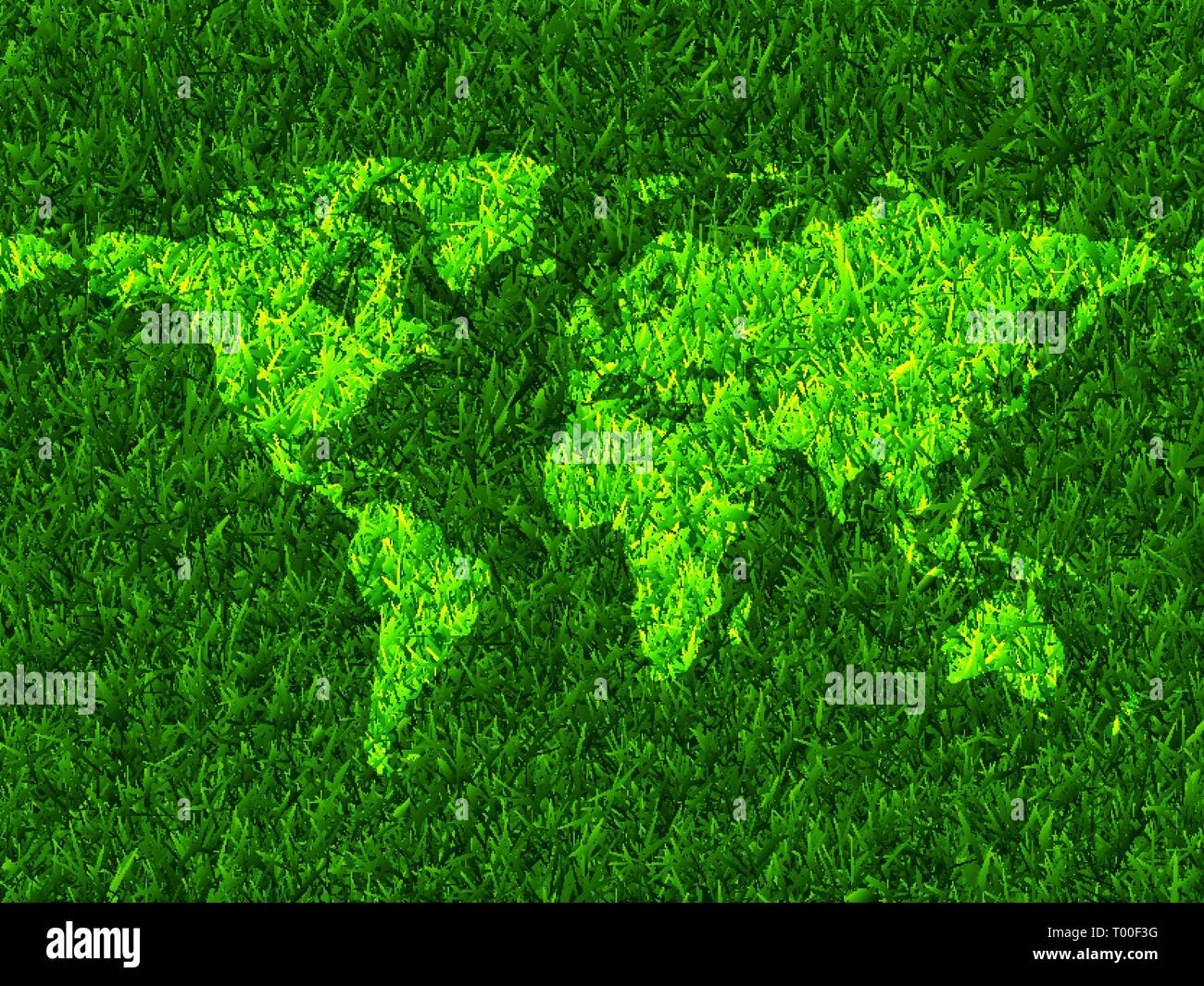World map green vector Stock Vector Images - Alamy