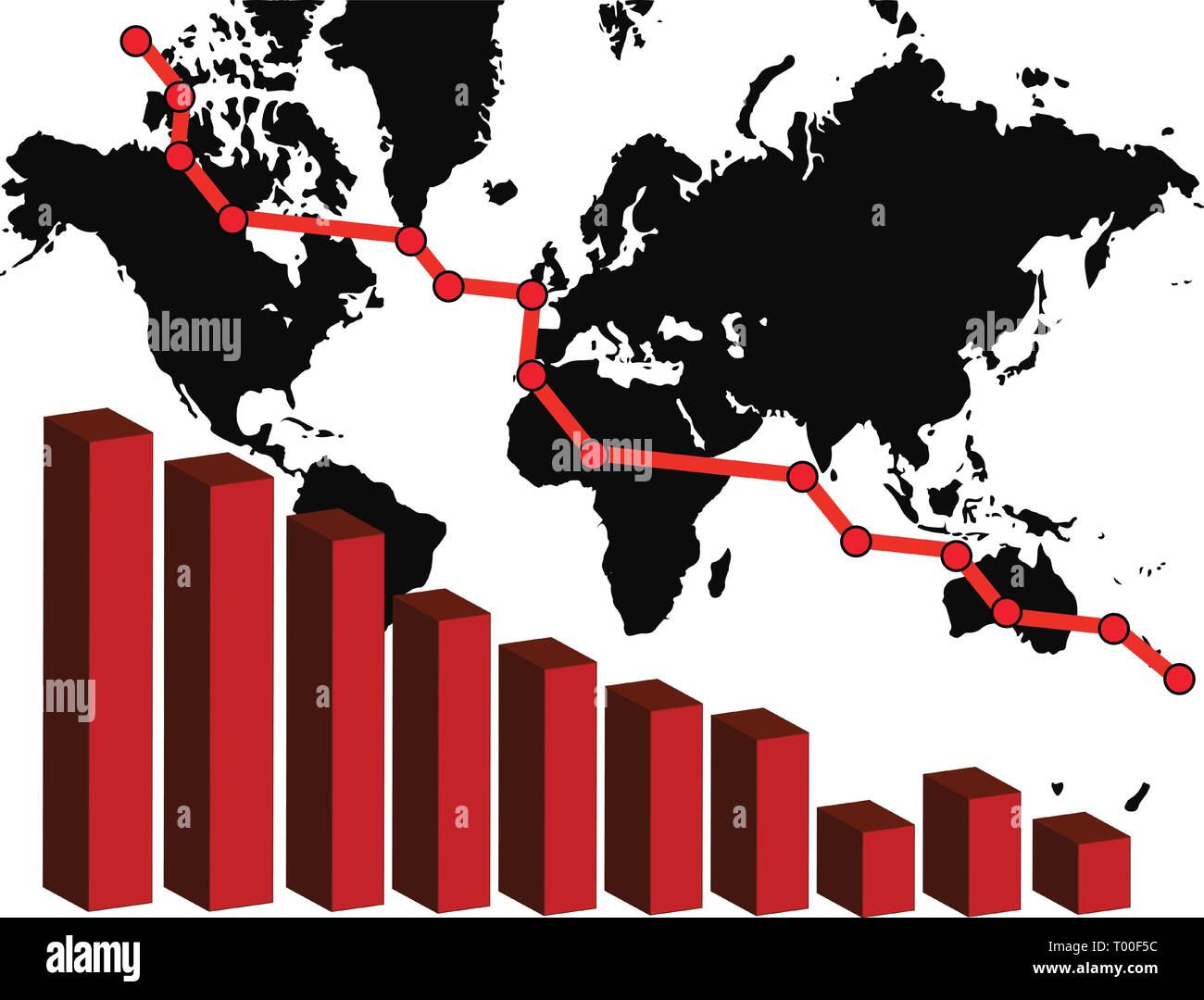 World falling down Stock Vector Images - Alamy