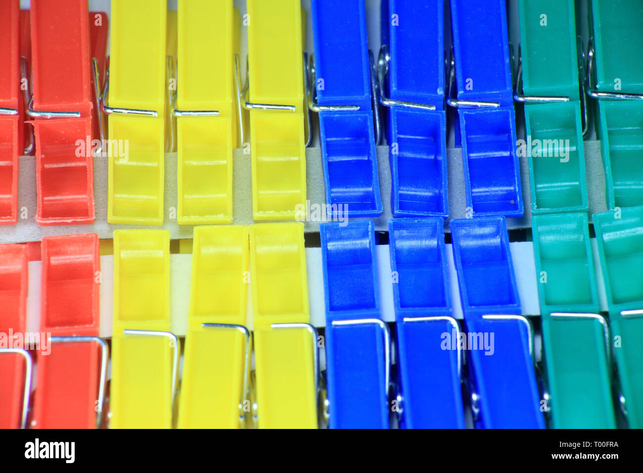 set of plastic clothespin Stock Photo - Alamy