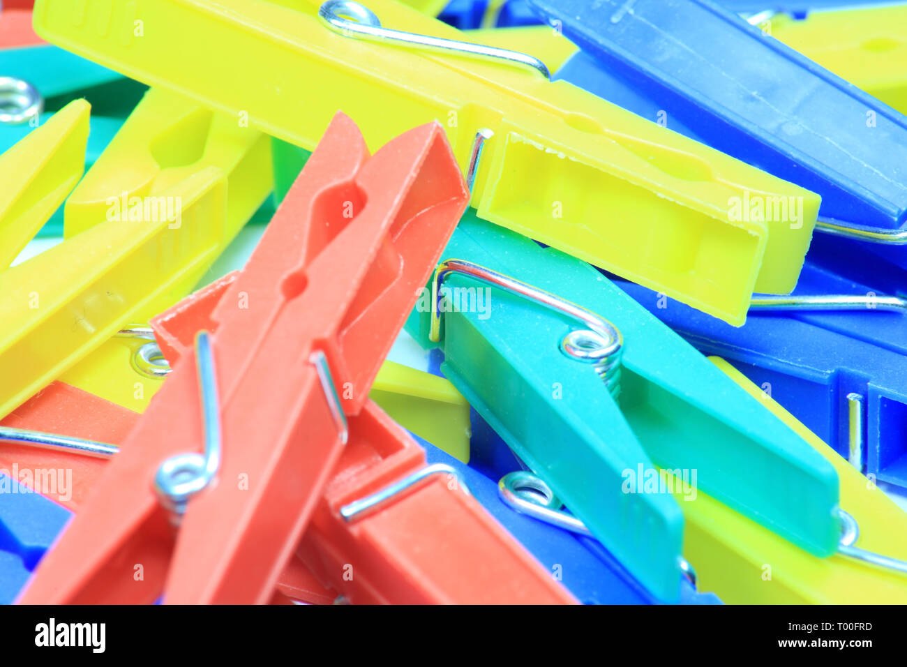 set of plastic clothespin Stock Photo - Alamy