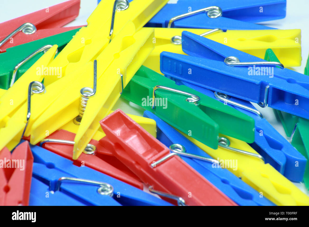 set of plastic clothespin Stock Photo - Alamy