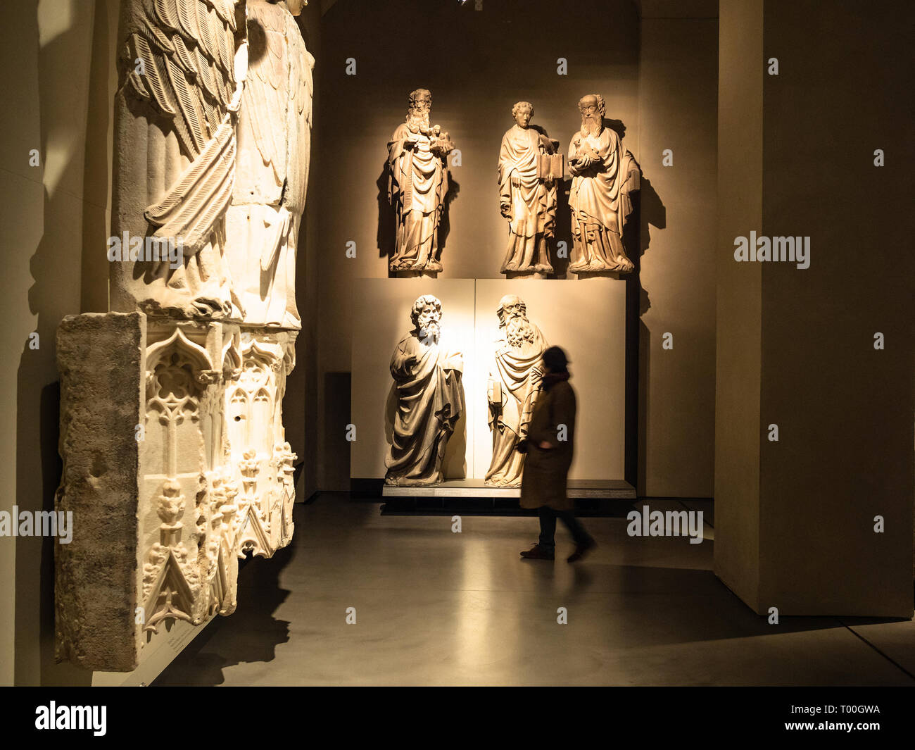 MILAN, ITALY - FEBRUARY 24, 2019: visitor in room in Grande Museo del ...