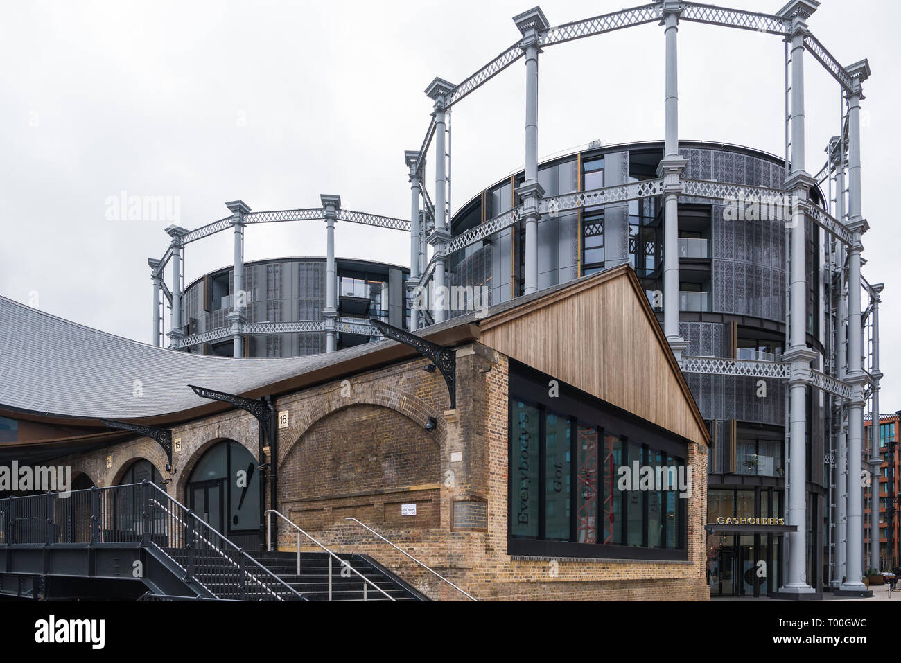 Gasholders, a development of residential apartments built within the ...