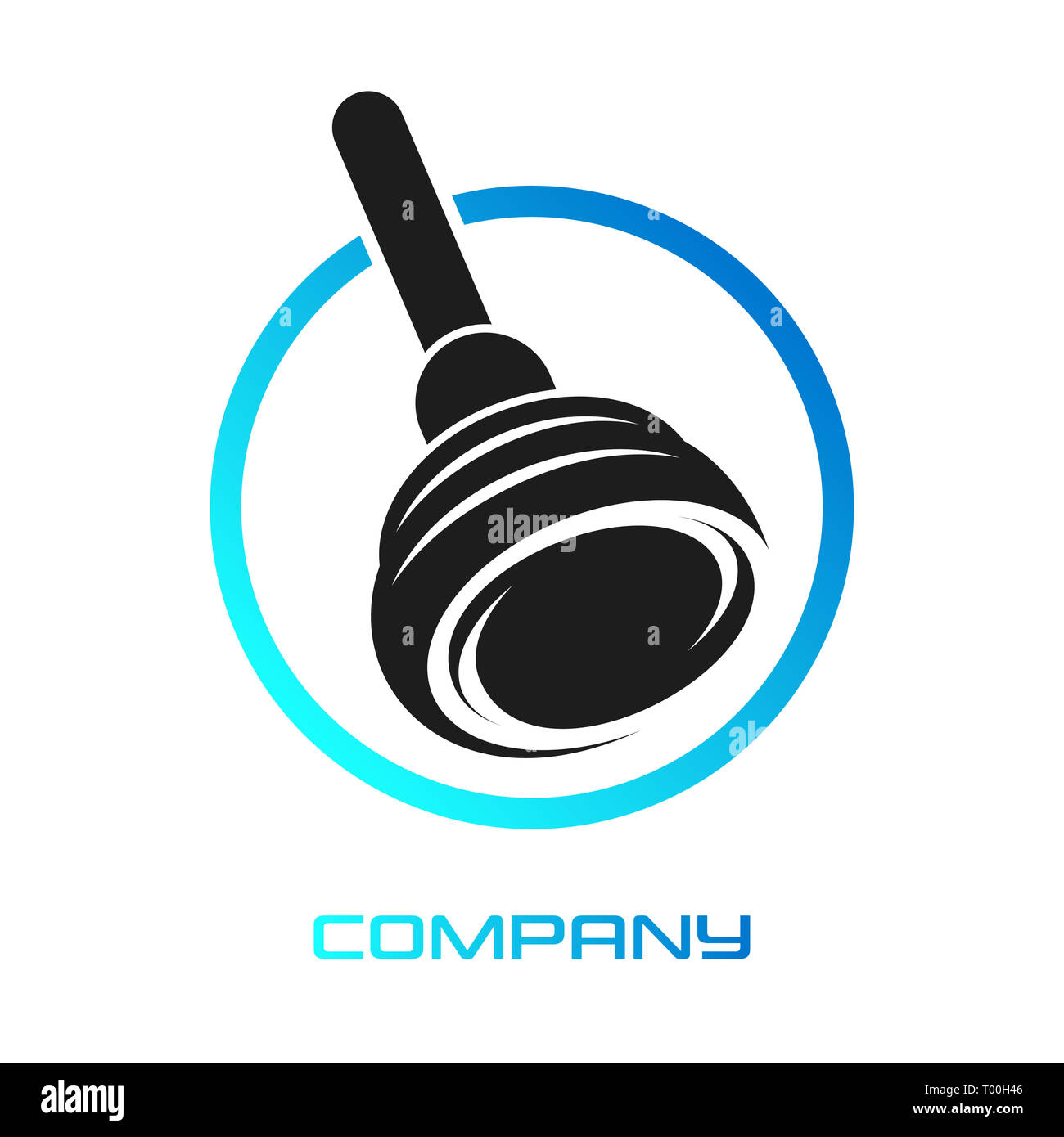 Modern plunger logo Stock Photo - Alamy
