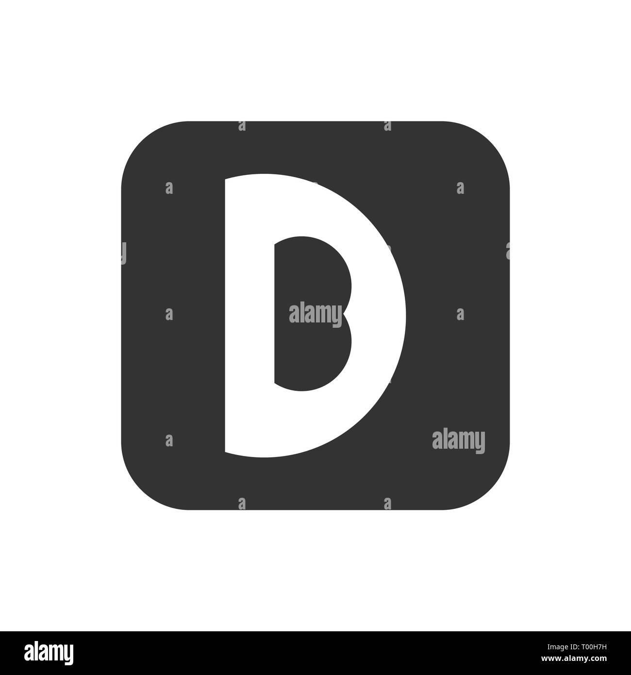 Letter logo graphic illustration Black and White Stock Photos & Images ...