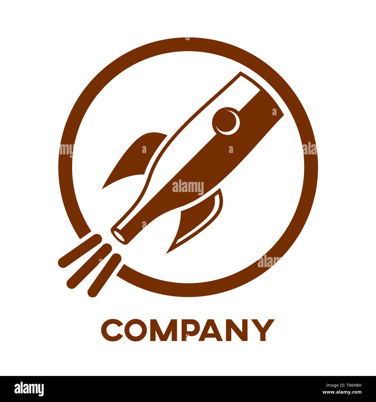 Rocket Bottle logo Stock Photo - Alamy