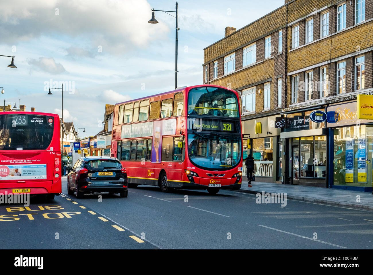 Go-Ahead Group Double Decker Bus, High Street, Sidcup, Kent Stock Photo ...