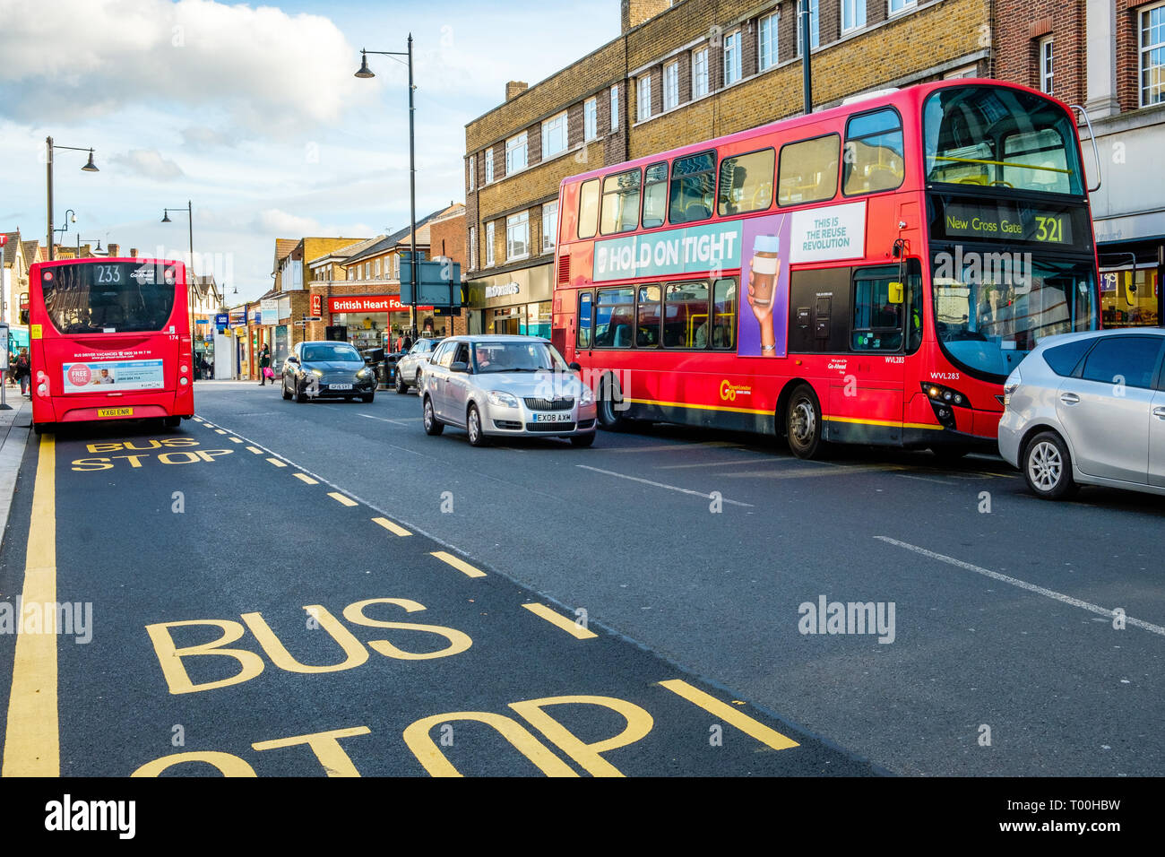 Go-Ahead Group Double Decker Bus, High Street, Sidcup, Kent Stock Photo ...