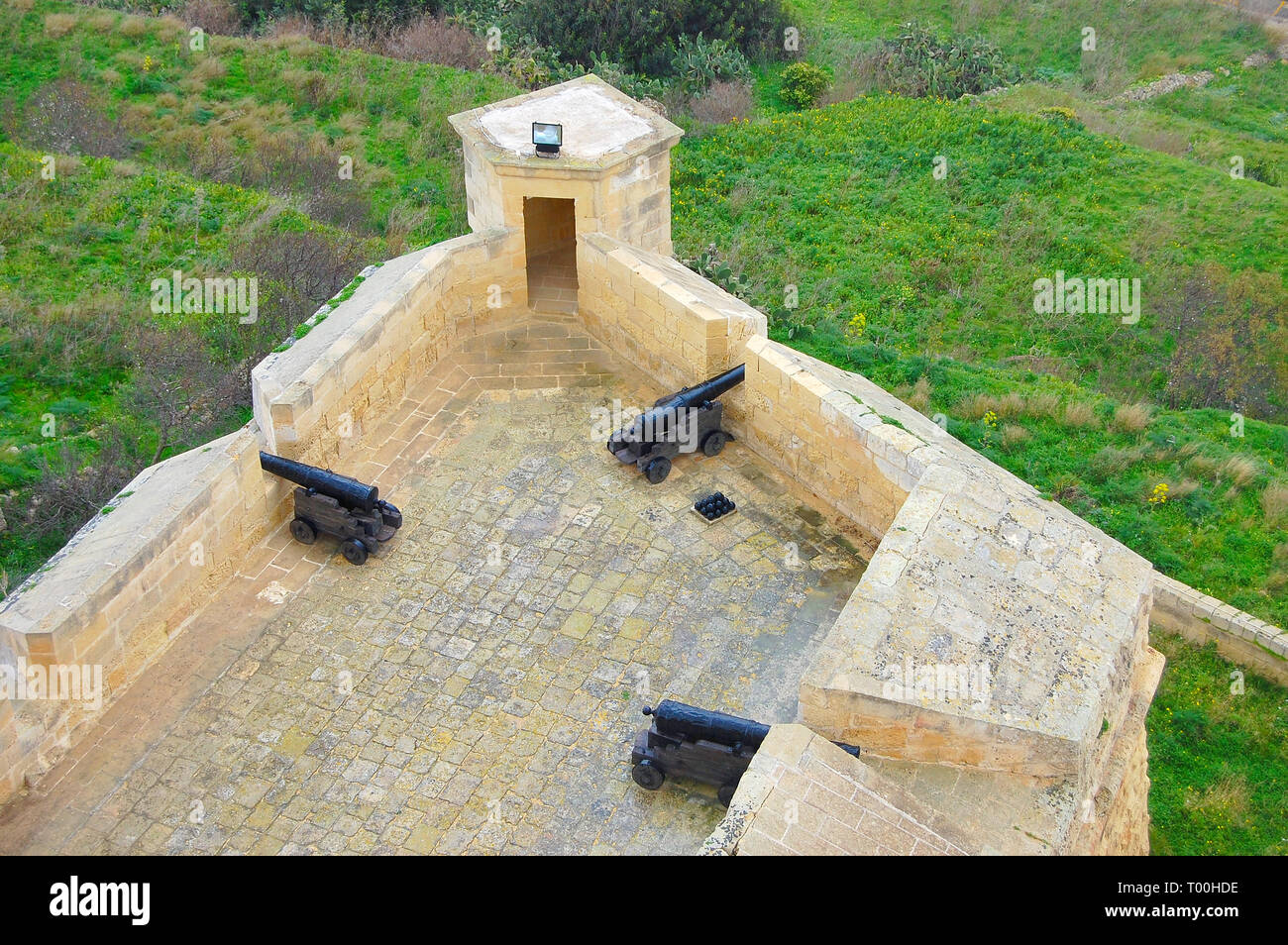 Malta. The old fortress. View from above Stock Photo - Alamy